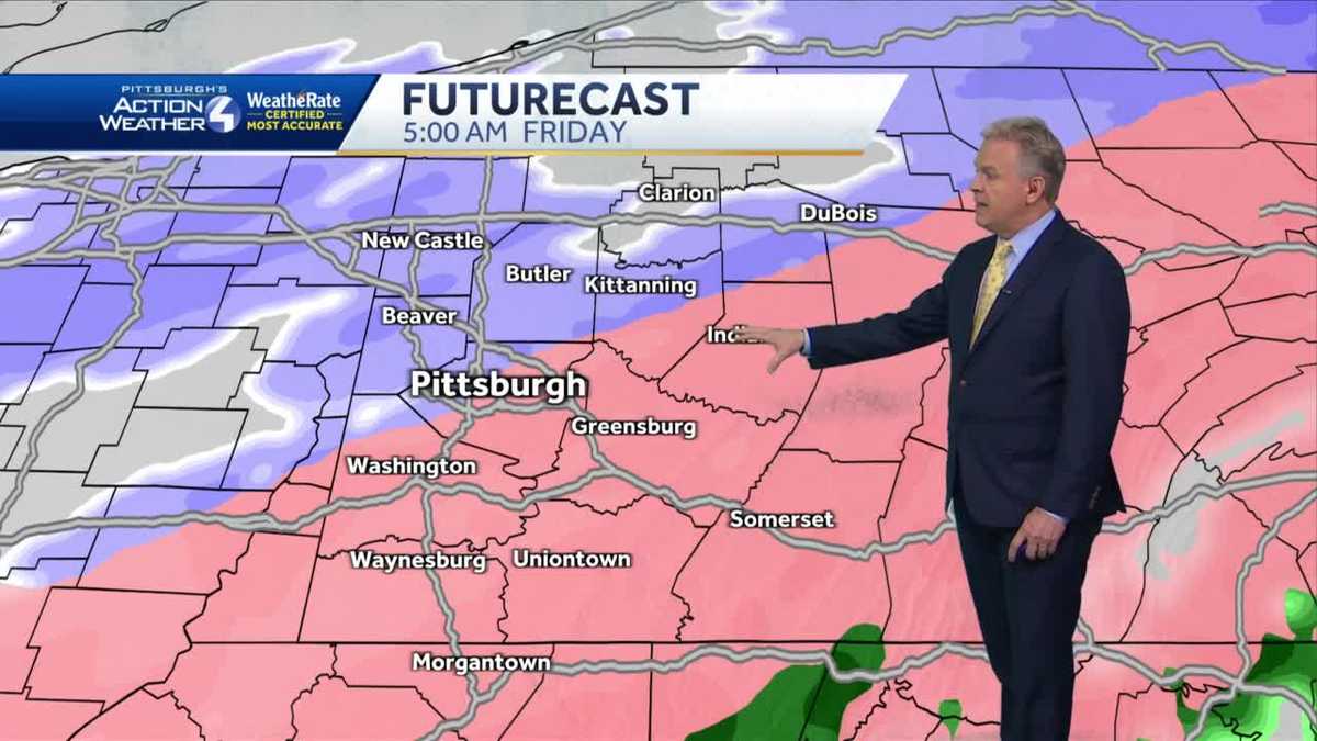 Pittsburgh weather: Rain changing to sleet, freezing rain today