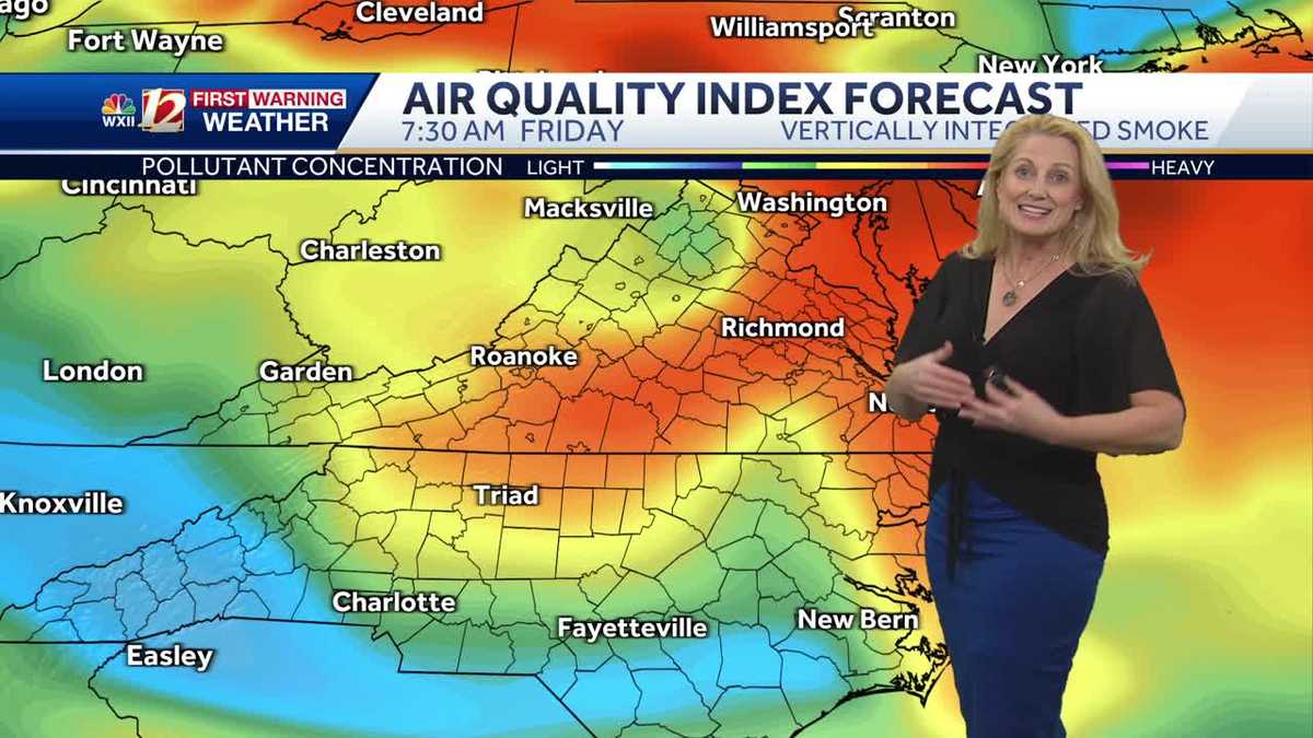 Code Orange Air Quality in North Carolina and a warmer weekend