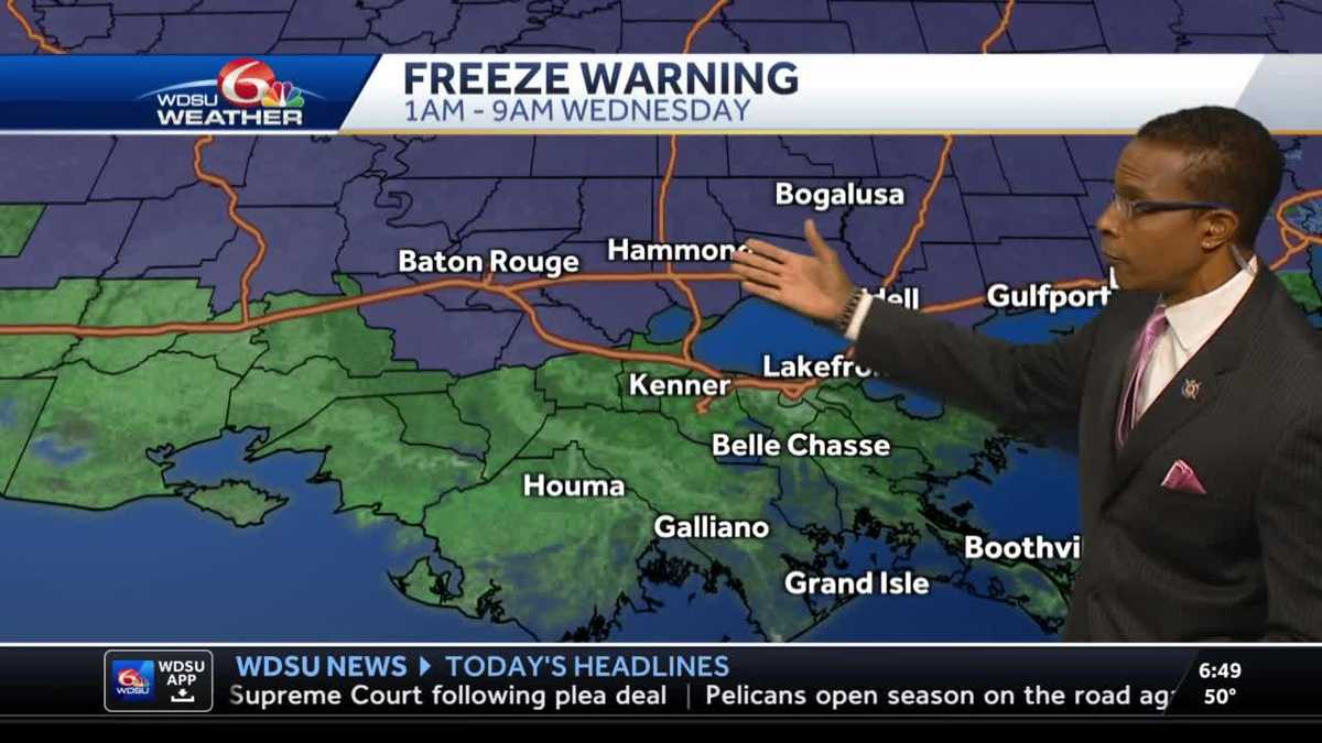 A sunny and chilly Wednesday