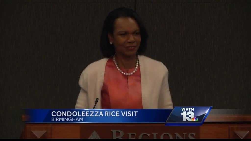 Dr. Condoleezza Rice speaks to Woodlawn High School students