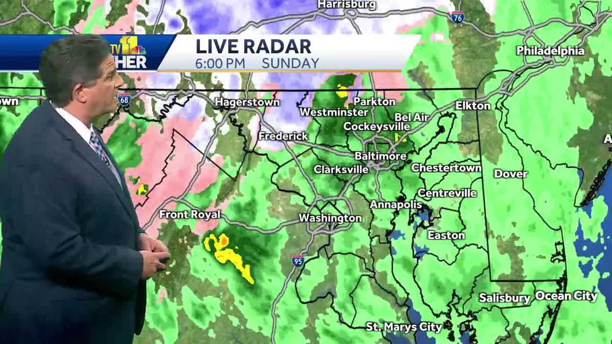 A rainy evening is expected to lead into a cloudy Monday