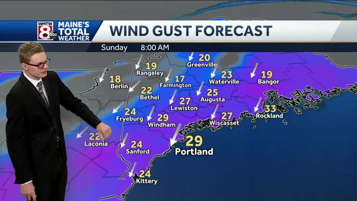 Cool and windy Sunday