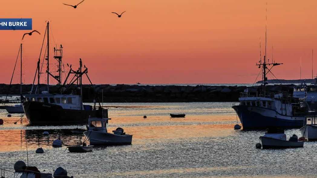 Beautiful sunrise at Rye Harbor early Thursday morning