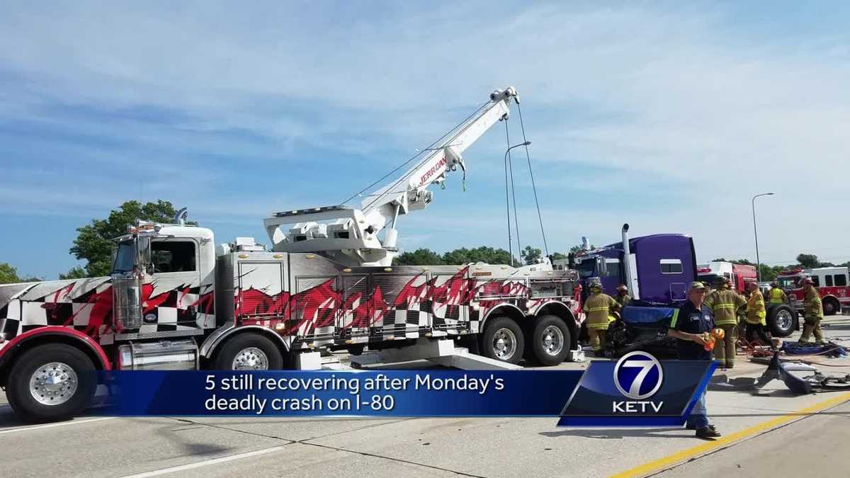5 still recovering after Monday's deadly crash on I-80