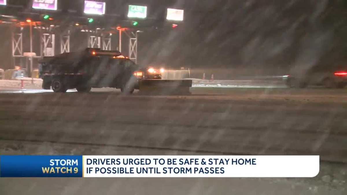 Drivers urged to be safe, stay home if possible until storm passes