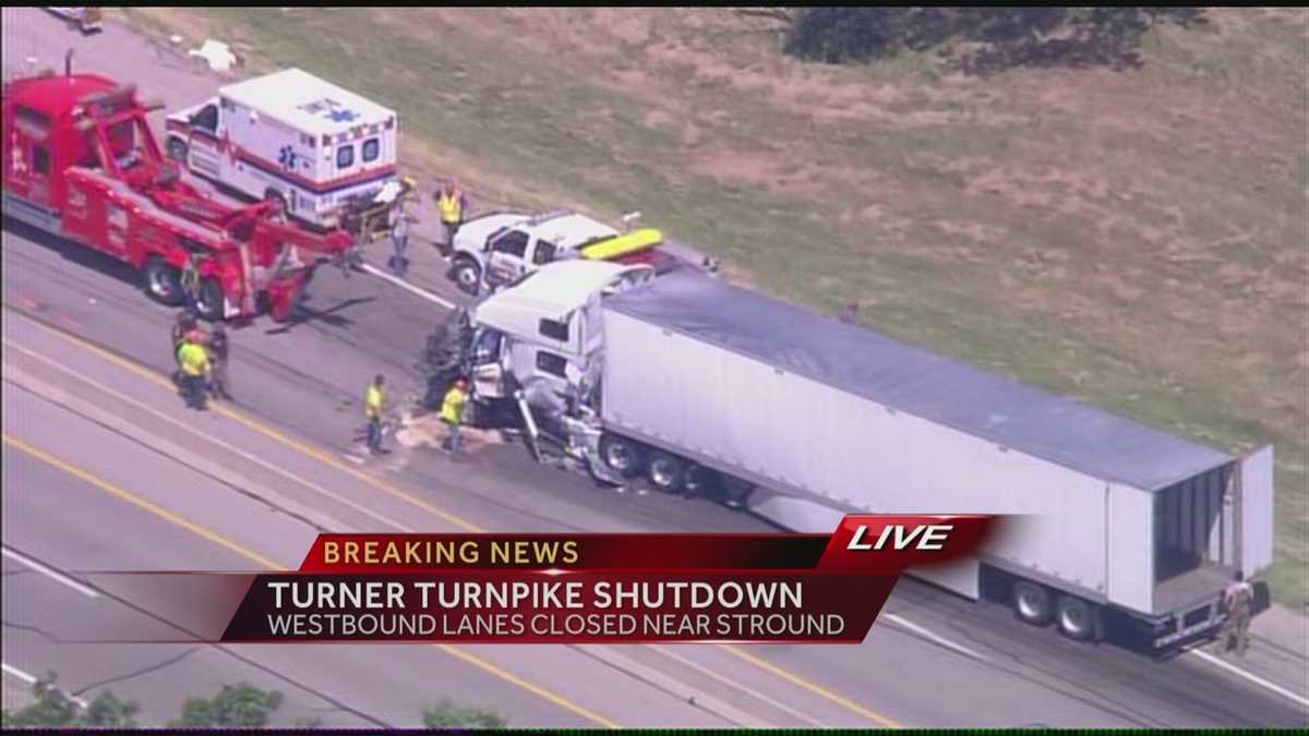 Turner Turnpike shut down after crash