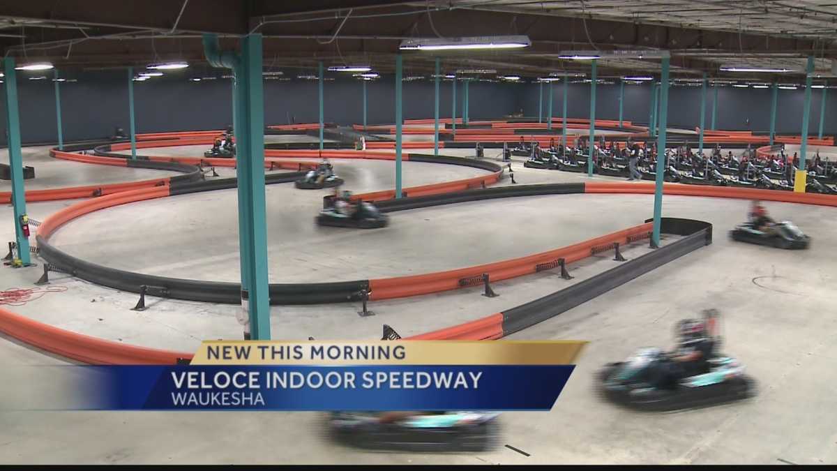 Van visits Veloce Indoor Speedway in Waukesha