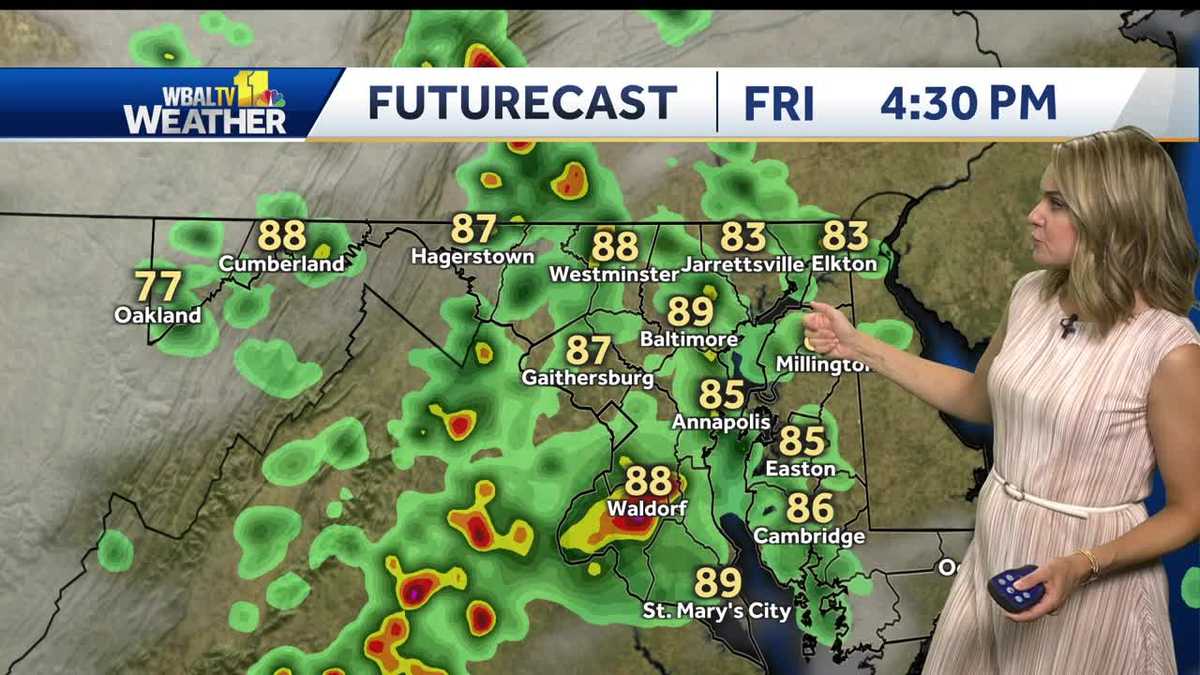 Much warmer, humid with thunderstorms possible Friday