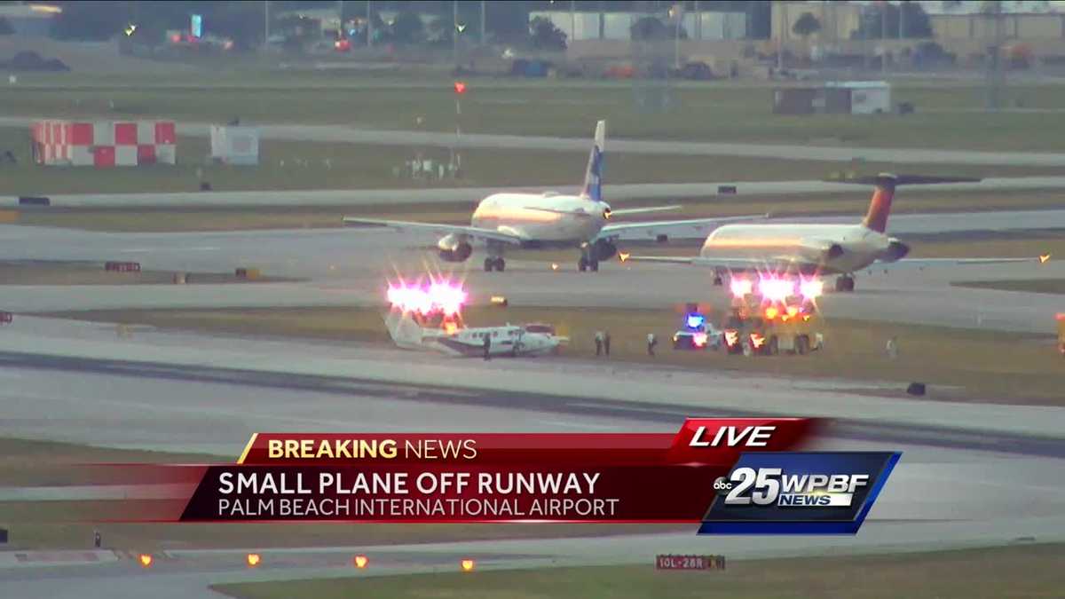 Small plane off runway