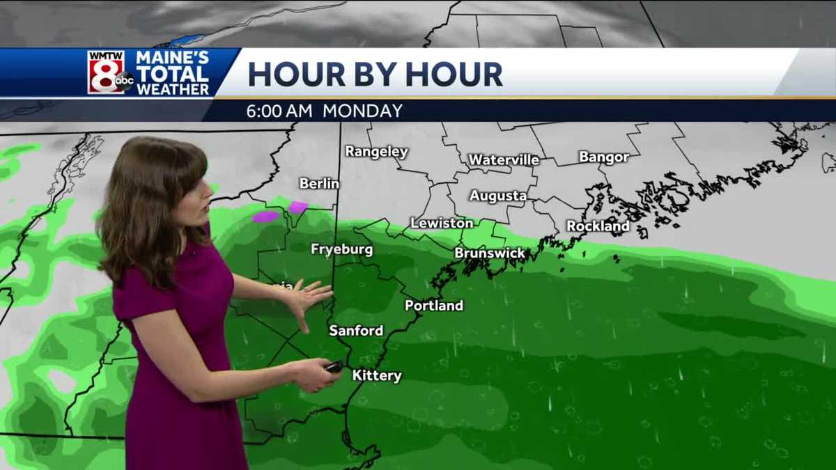 Damp start early Monday