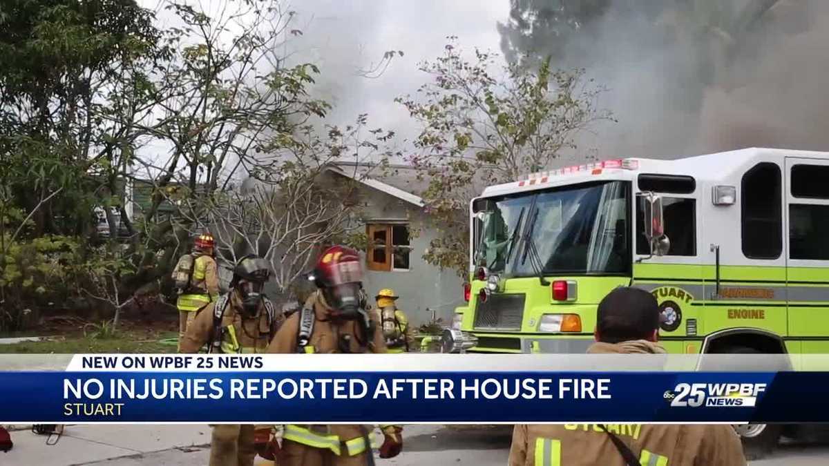 Firefighters battle house fire in Stuart
