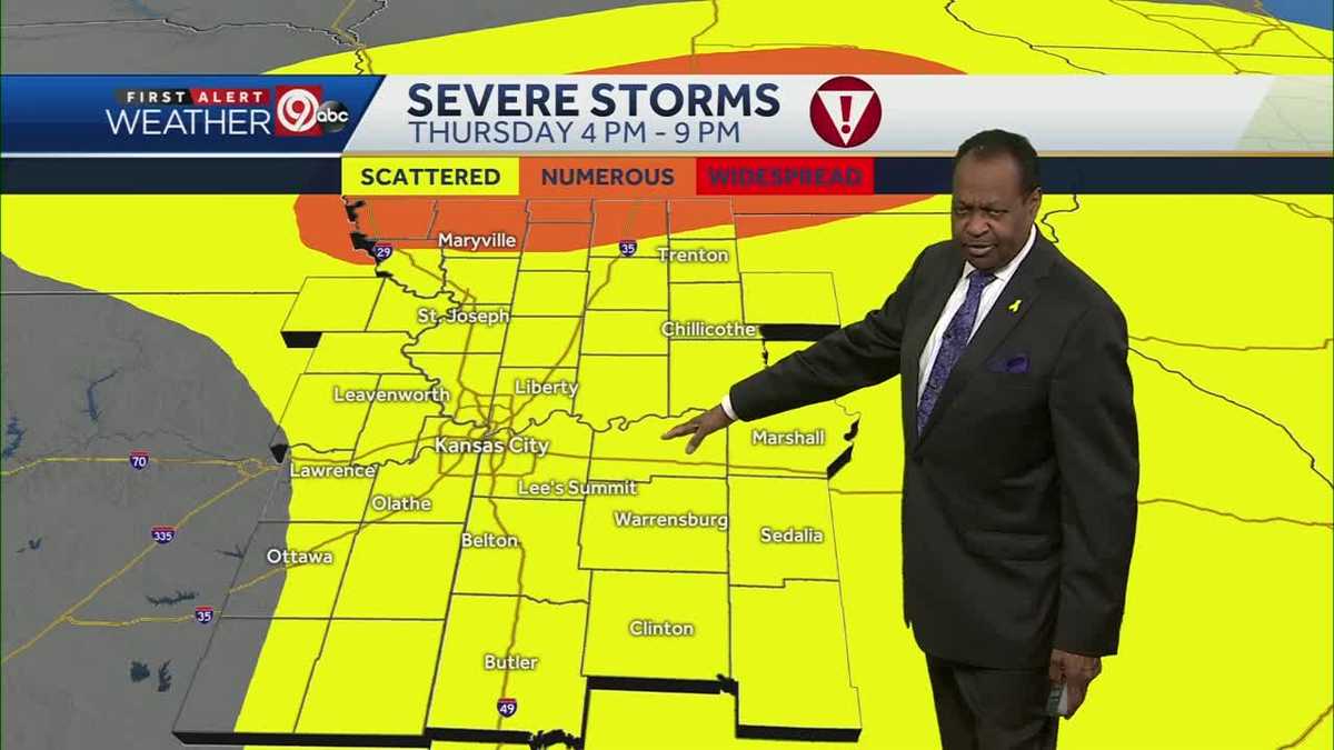 Severe weather possible later Thursday