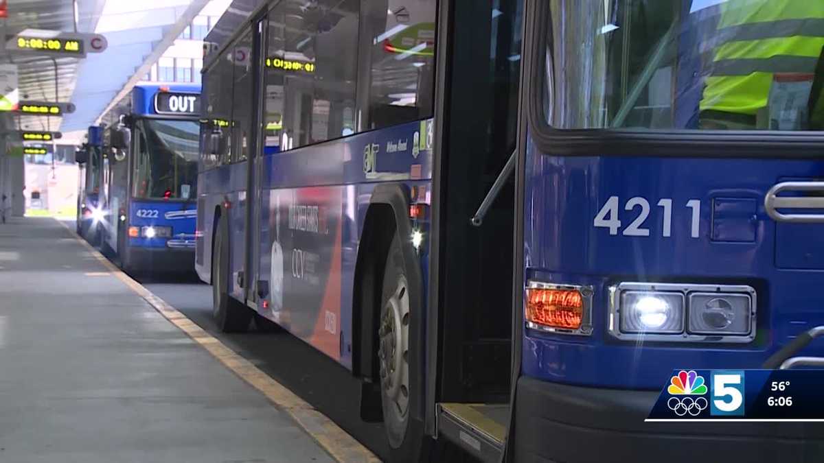 South Burlington celebrates new bus routes on Market Street with ribbon ...