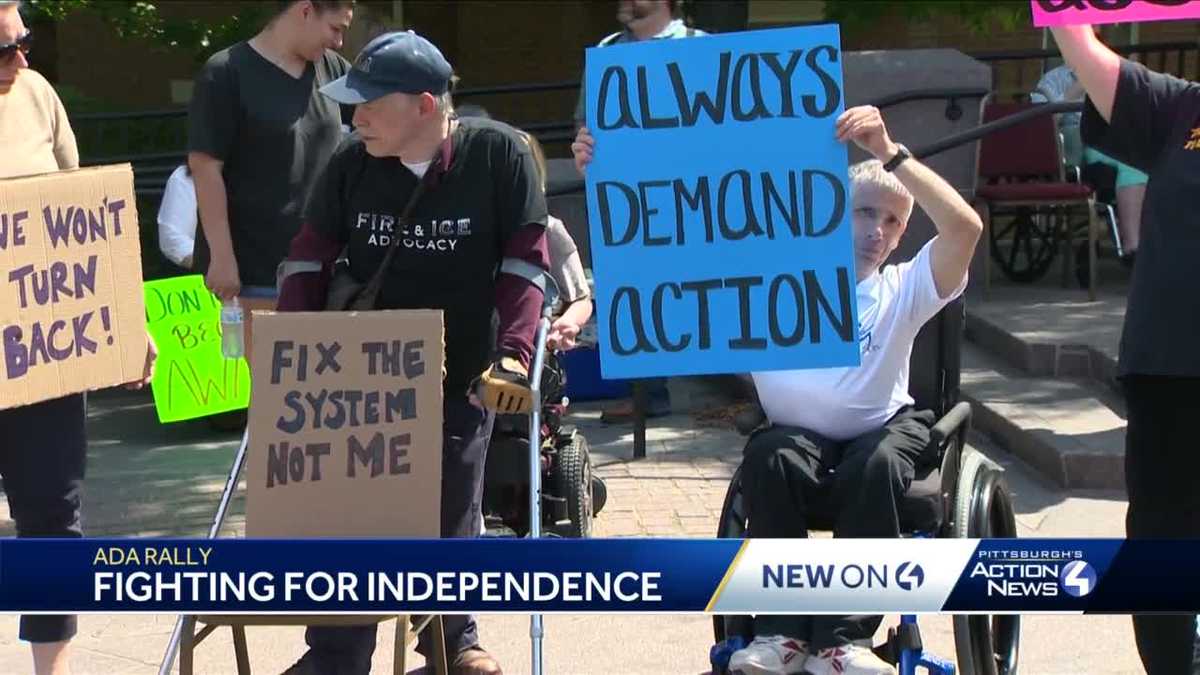 AMERICANS WITH DISABILITIES ACT: Supporters gather at Pittsburgh's ...