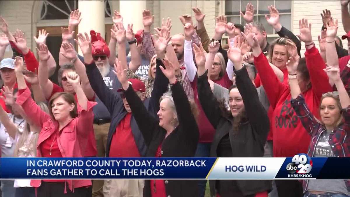 In Crawford county today, Razorback fans gather to call the Hogs