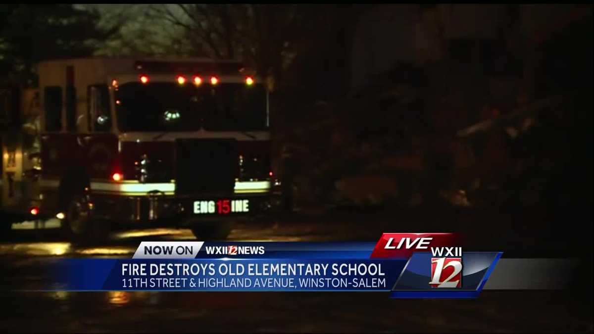 Fire Destroys Old Elementary School