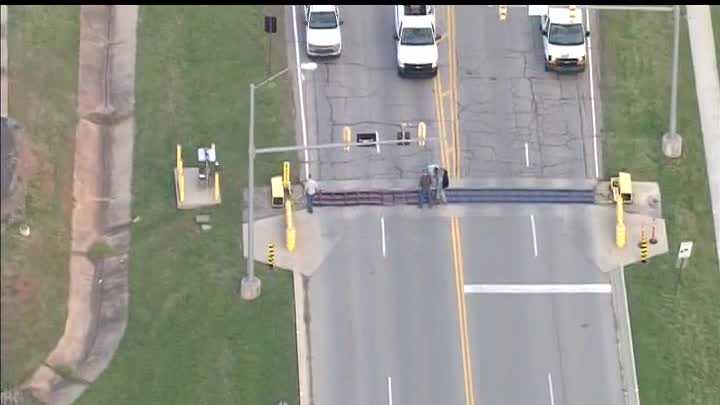 Lancer Gate at Tinker Air Force Base closed as crews repair barrier