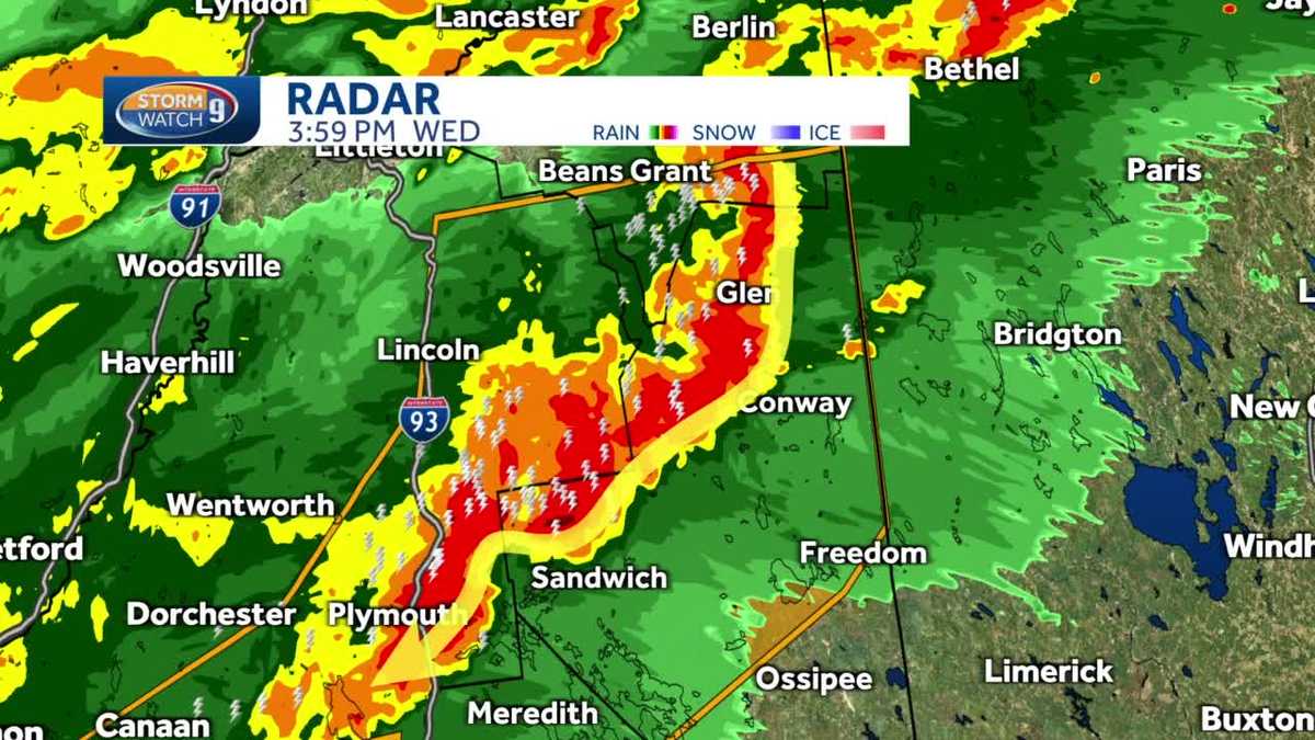 Video: Line of storms moving through New Hampshire