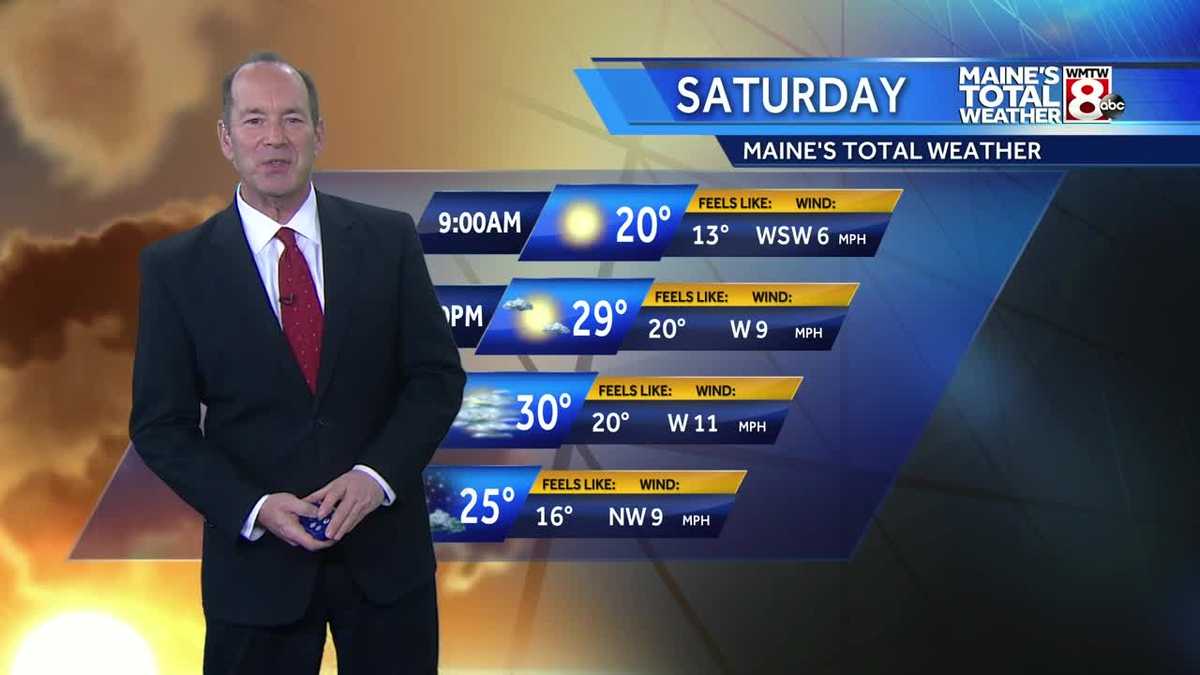 Sun, clouds and a passing flurry today