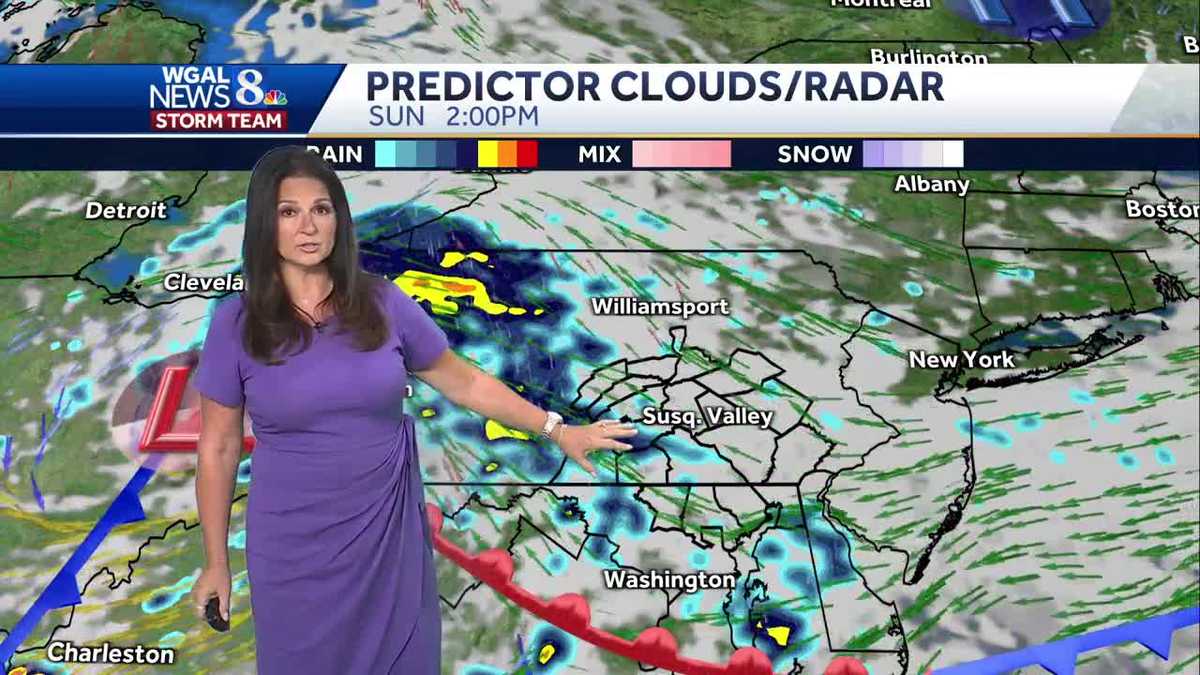 Cloudier with more rain chances & cooler temperatures in south-central PA