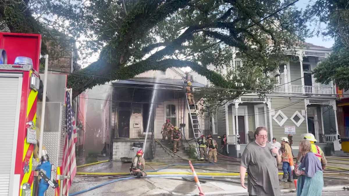 New Orleans Fire Department on the scene of a fire in Mid-City