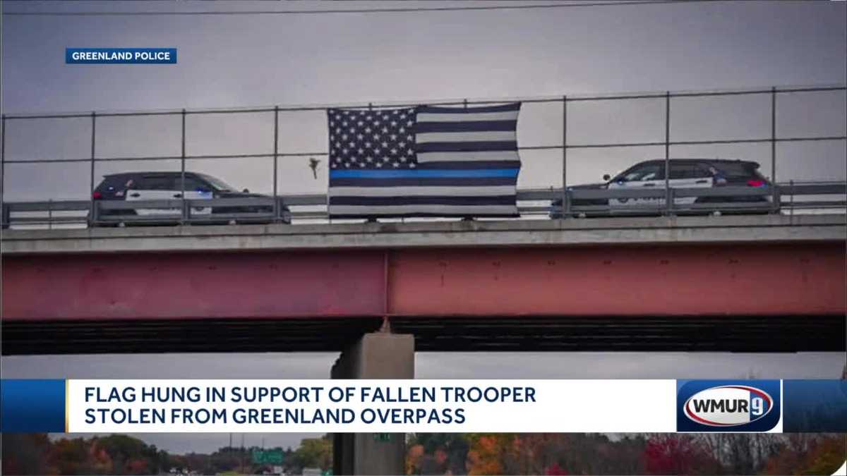 New Hampshire police: Thief took US flag hung for fallen trooper