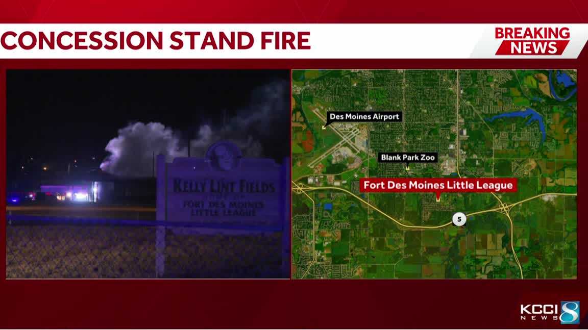 Fort Des Moines Little League snack shack catches fire