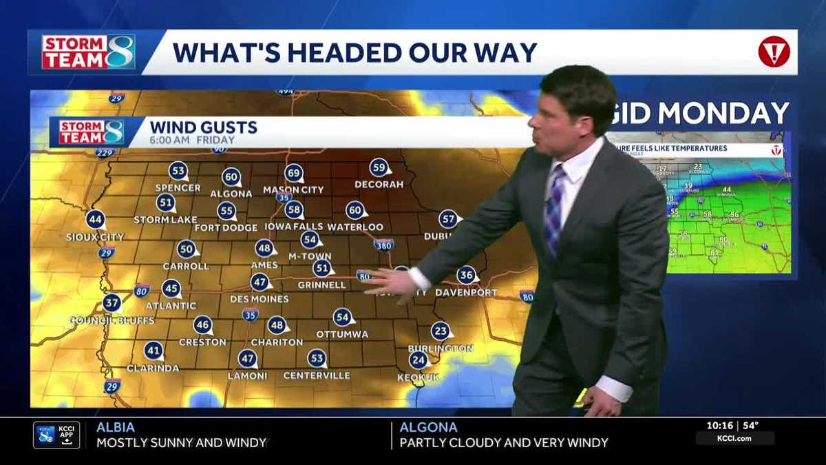 Des Moines weather: Powerful winds move with snow chances this weekend