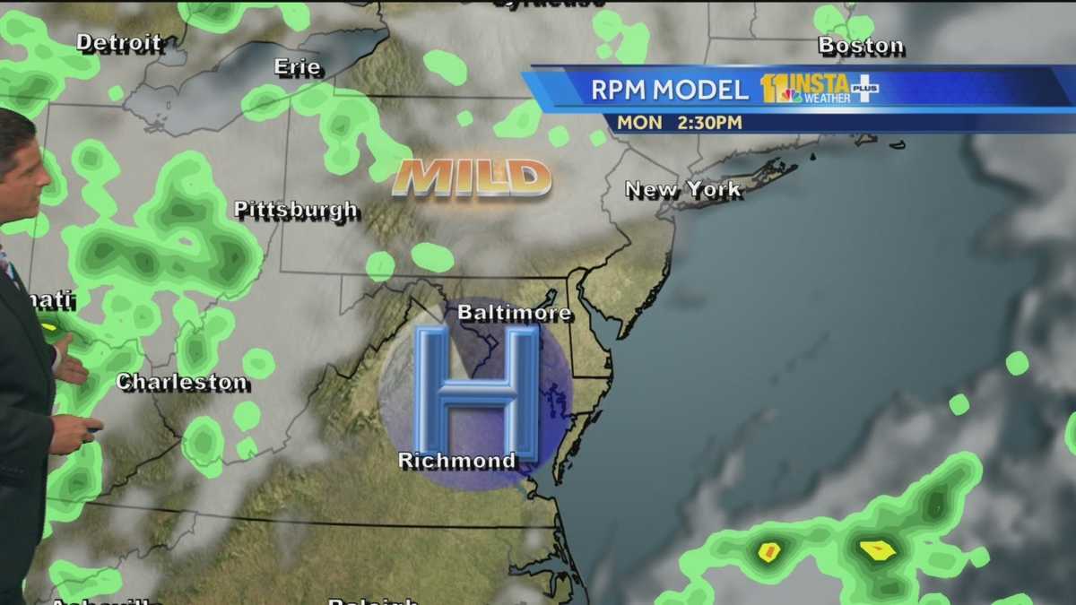 Temperatures below normal