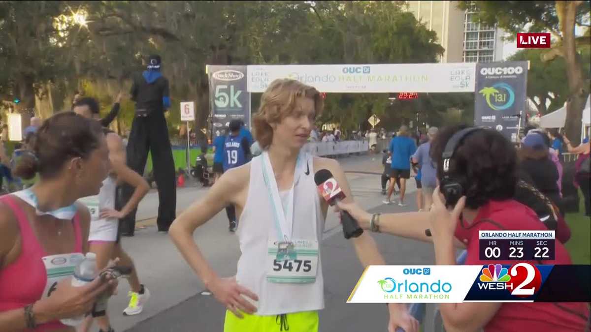 Track Shack Lake Eola 5K winner speak