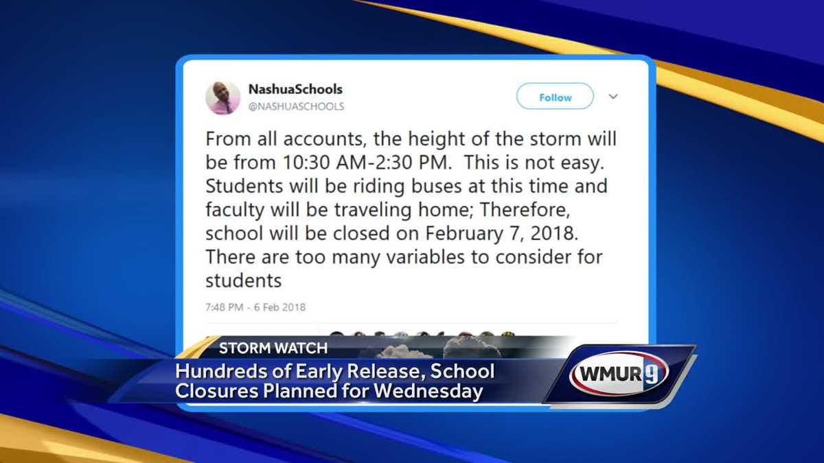 Hundreds of early releases, school closures planned for Wednesday