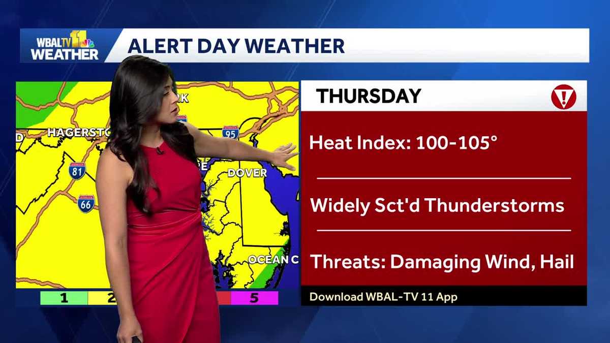 Baltimore Weather: Hotter Thursday with strong storms