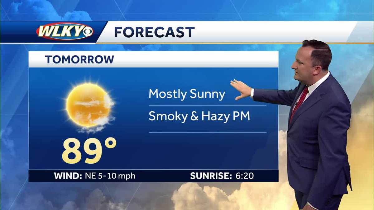 Hazy sunshine on Monday, Air quality alert in effect