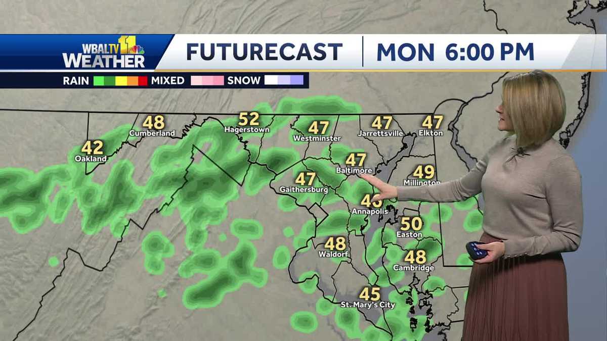 Cloudy Monday with rain in the evening