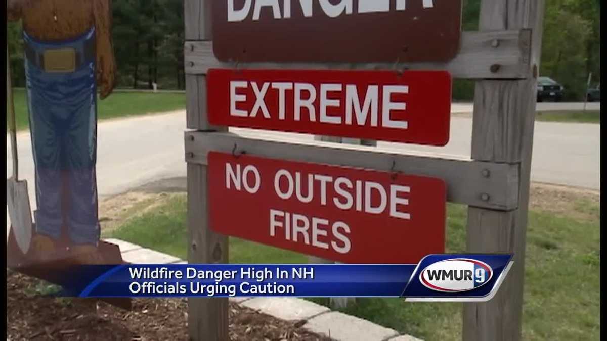 Dry conditions mean fire danger high in NH