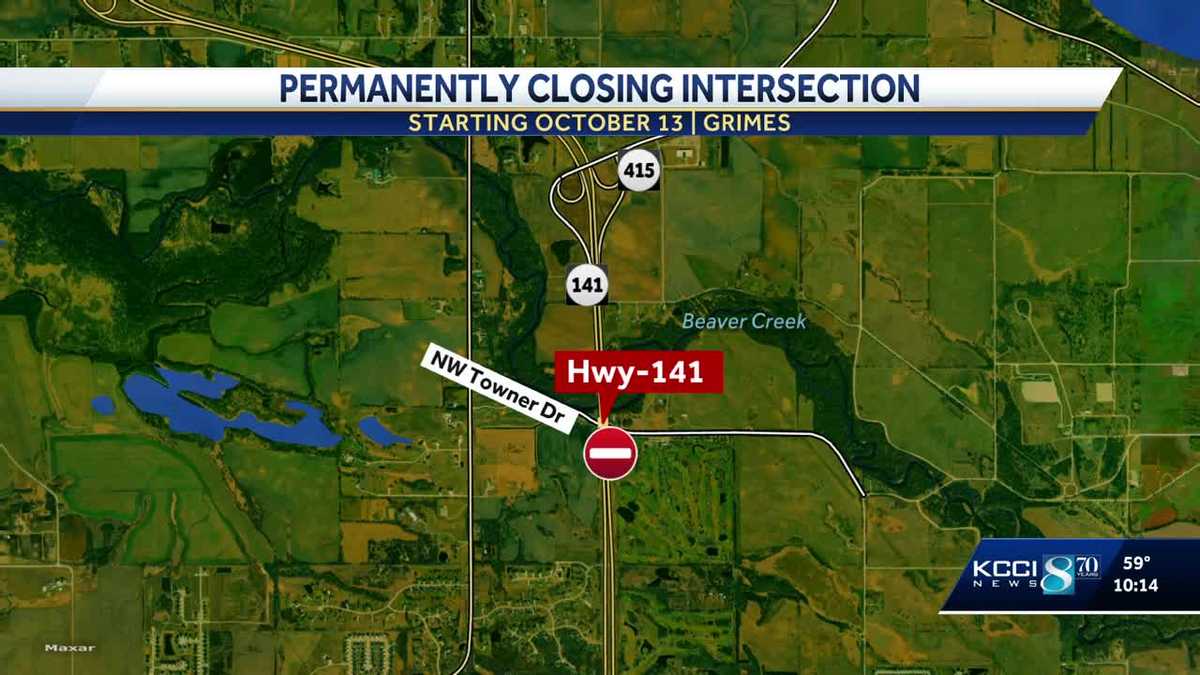 Highway 141 intersection in Grimes to close permanently