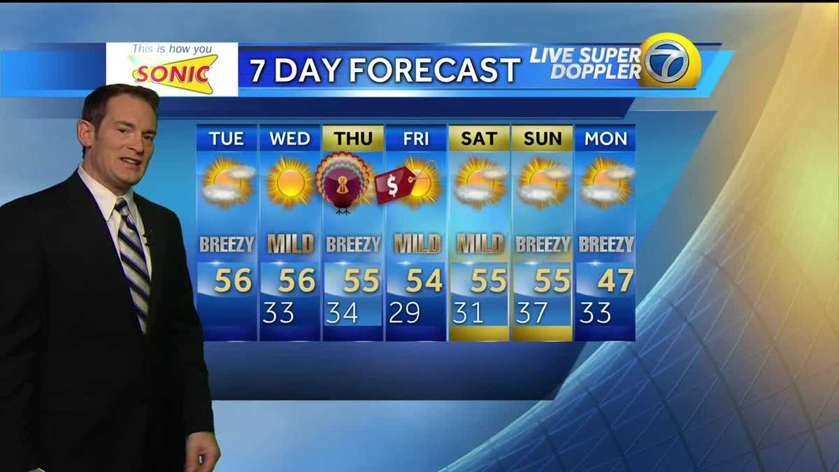 Eric weather forecast for Tuesday November 22nd