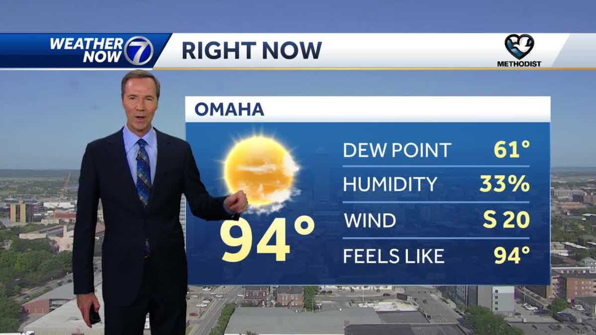 Wednesday evening June 29 Omaha weather forecast. Hot right now