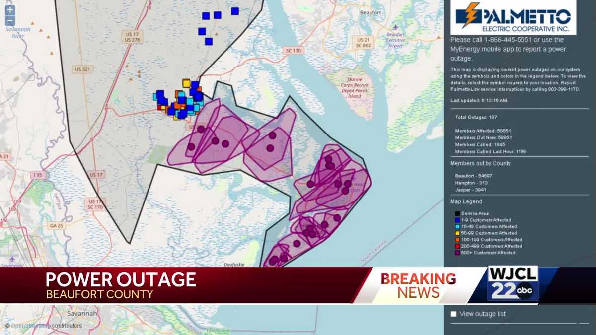 Major power outage the Lowcountry Wednesday morning