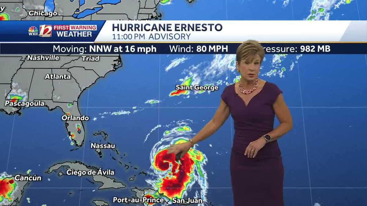 WATCH: Sunny Thursday, tracking Ernesto too