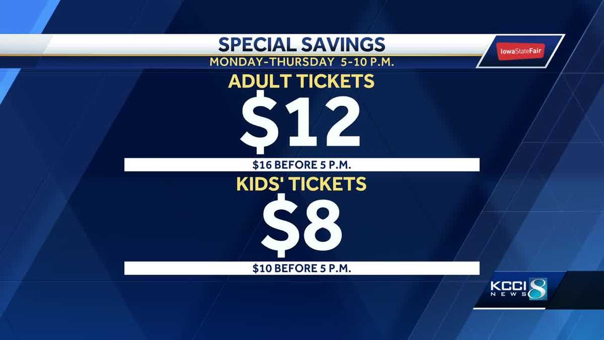 Iowa State Fair offers reduced ticked prices
