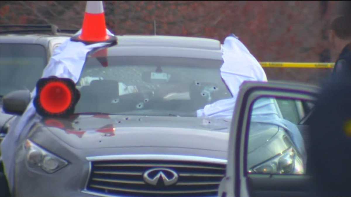 SUV riddled with bullet holes after shooting