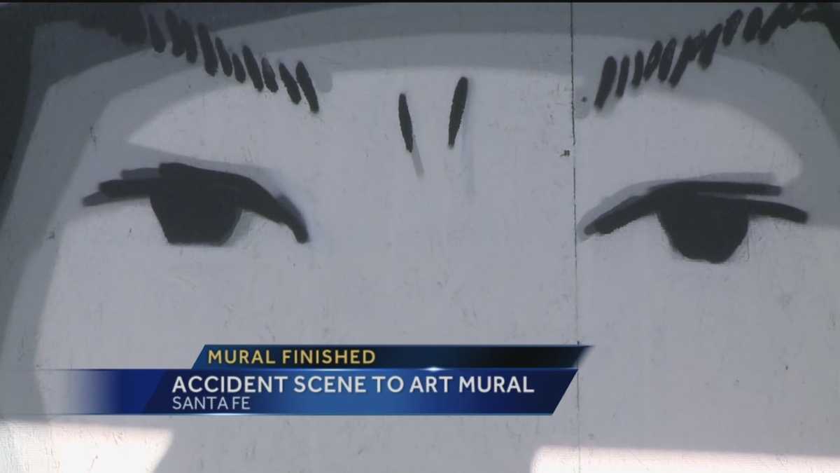 Crash scene becomes mural