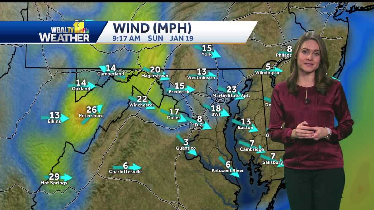 Brisk Winds on Sunday