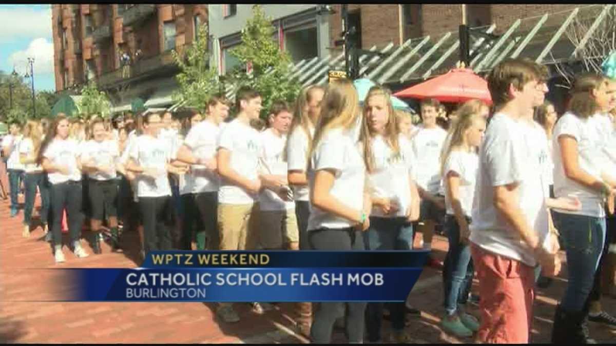 Catholic school students celebrate positivity with a flash mob