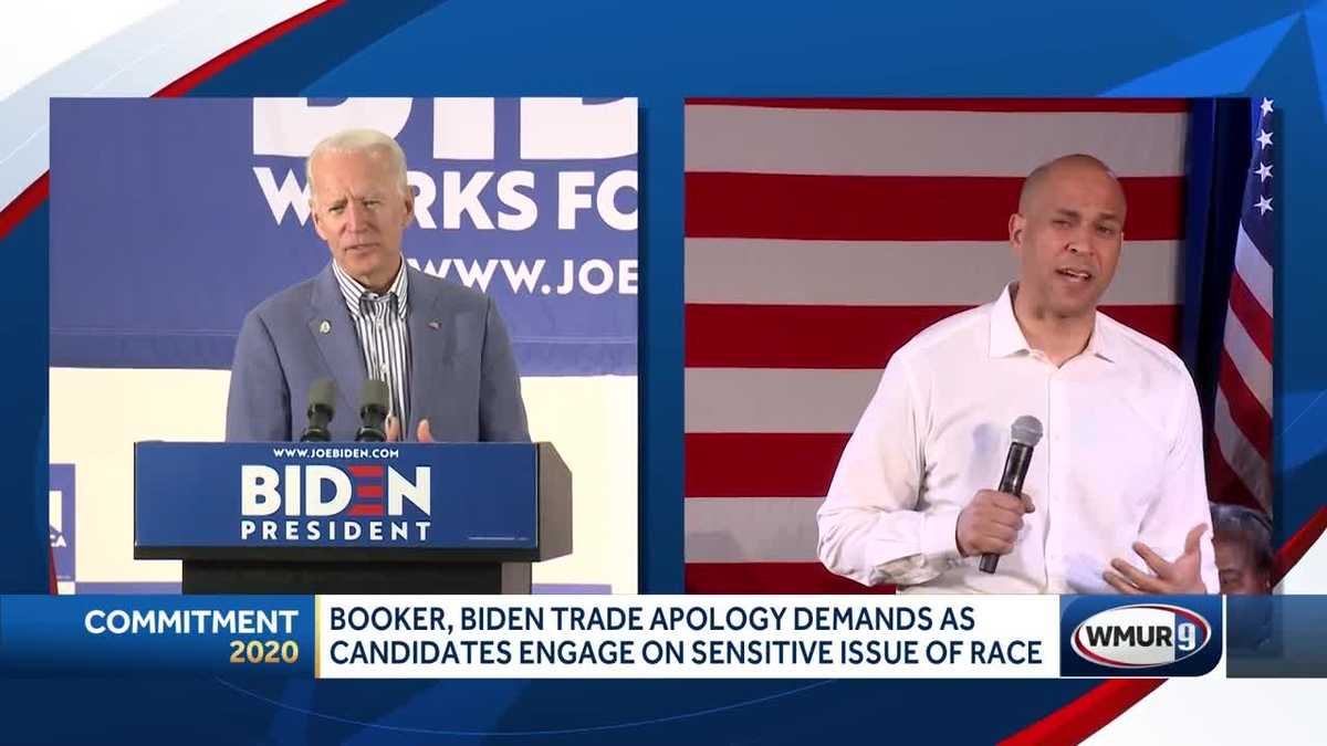 Biden, Booker clash on issue of race