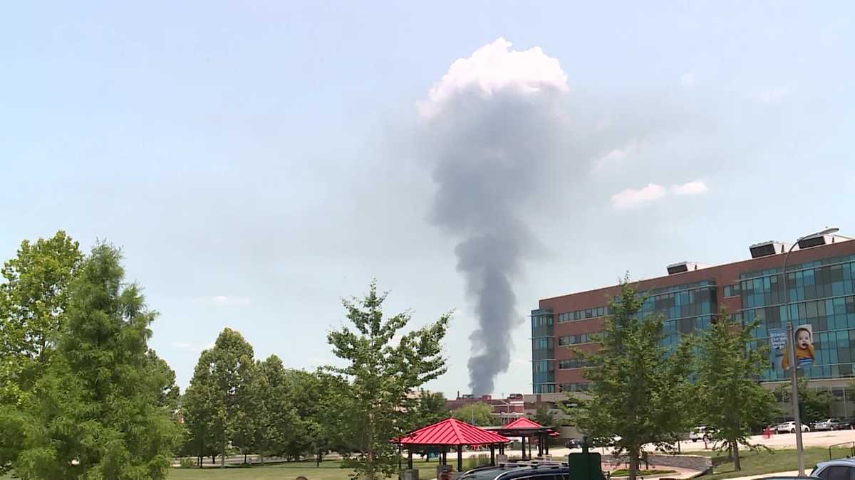 Massive fire in Kansas City visible from Children's Mercy Hospital