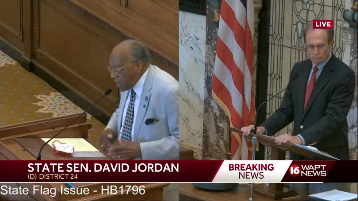 Video: Sen. Jordan give impassioned speech in support of flag bill