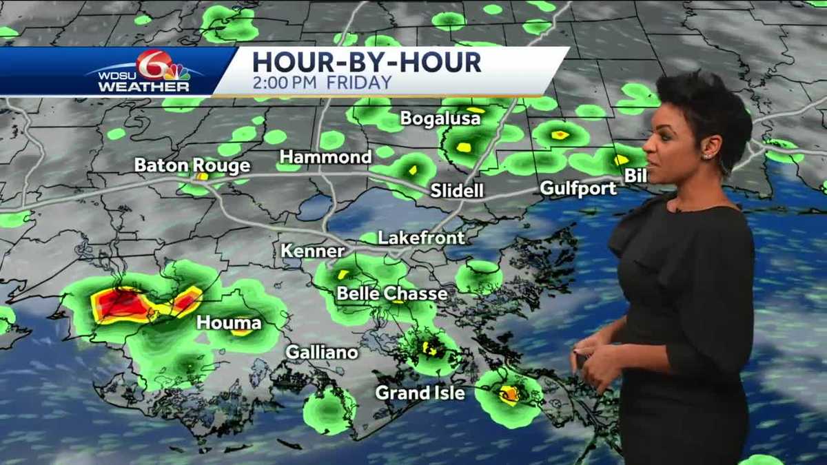 Scattered rain & storms Friday, above-average temps