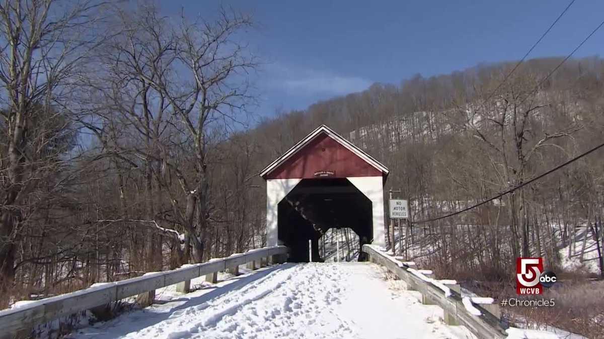 Drive through a haunted covered bridge in Greenfield
